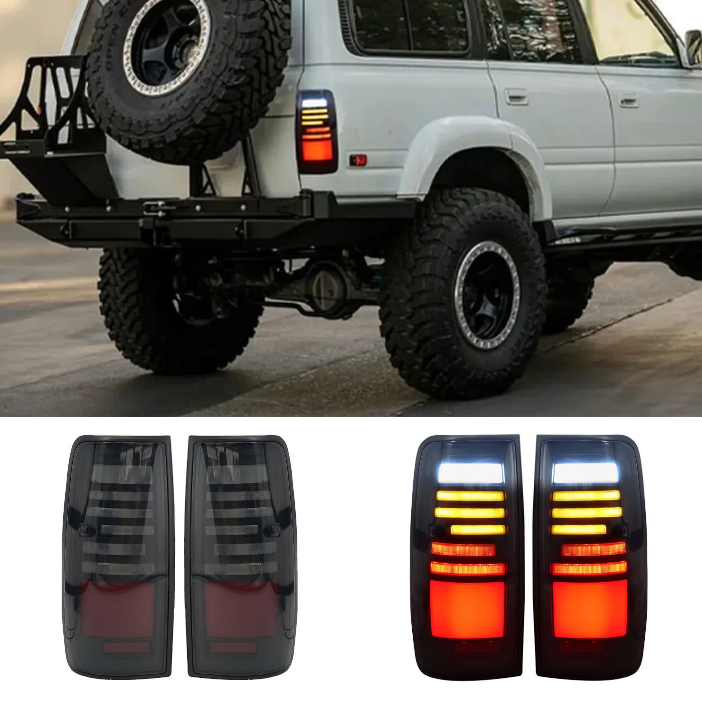 Toyota LANDCRUISER 80 Series FJ80 LC80 1990-1997 LED Taillights – DC ...