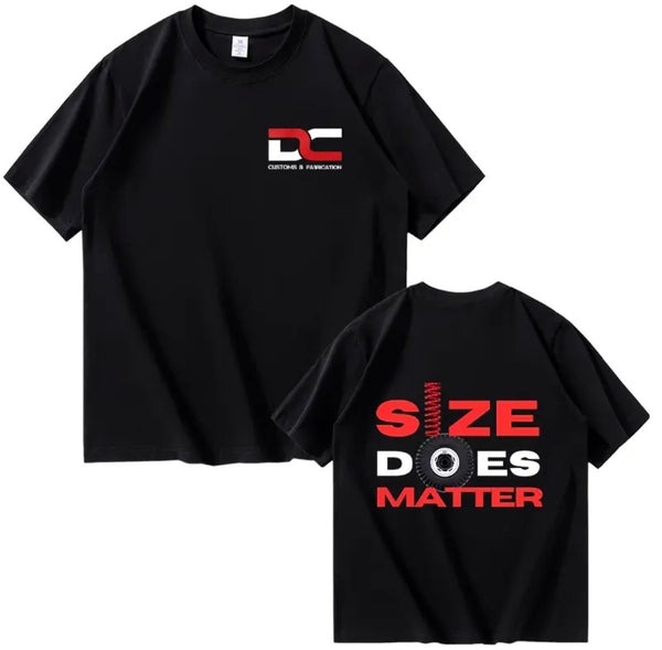 DC Customs & Fab Size Does Matter T-shirt (Black) – DC CUSTOMS AND ...
